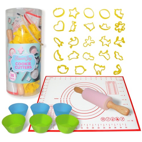 Cookie Baking Cutter Set For Kids - 6 silicon cupcake forms, 24 ...