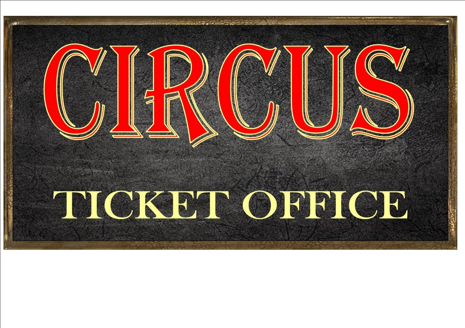 Circus ticket Office Sign Vintage Fairground Sign Antique Carnival Sign ...