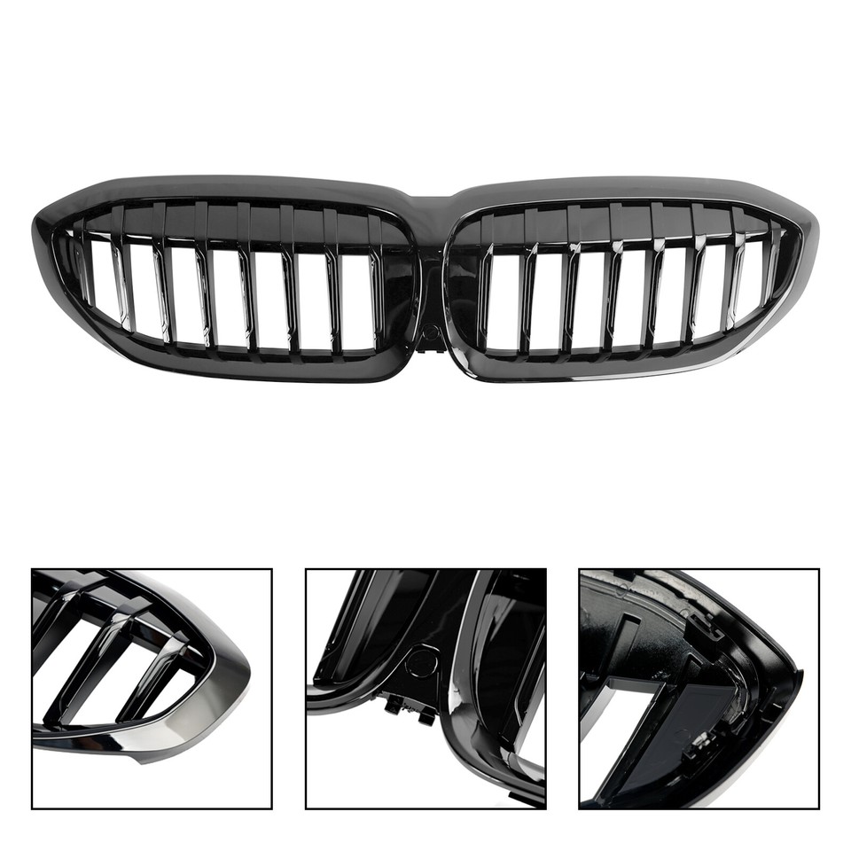 Gloss Black Kidney Grille Grill 51138072085 Fit BMW 3 Series G20 2019 ...