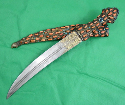 FINEST TURKISH OTTOMAN DAGGER CORAL / TURQUOISE ISLAMIC ARABIC ...