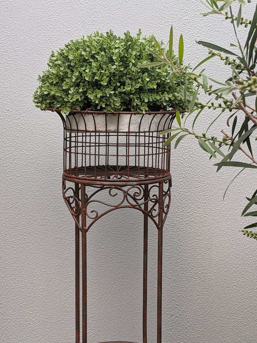 Country French Wire Planter [SOLD] Pair Of Antique European Wire