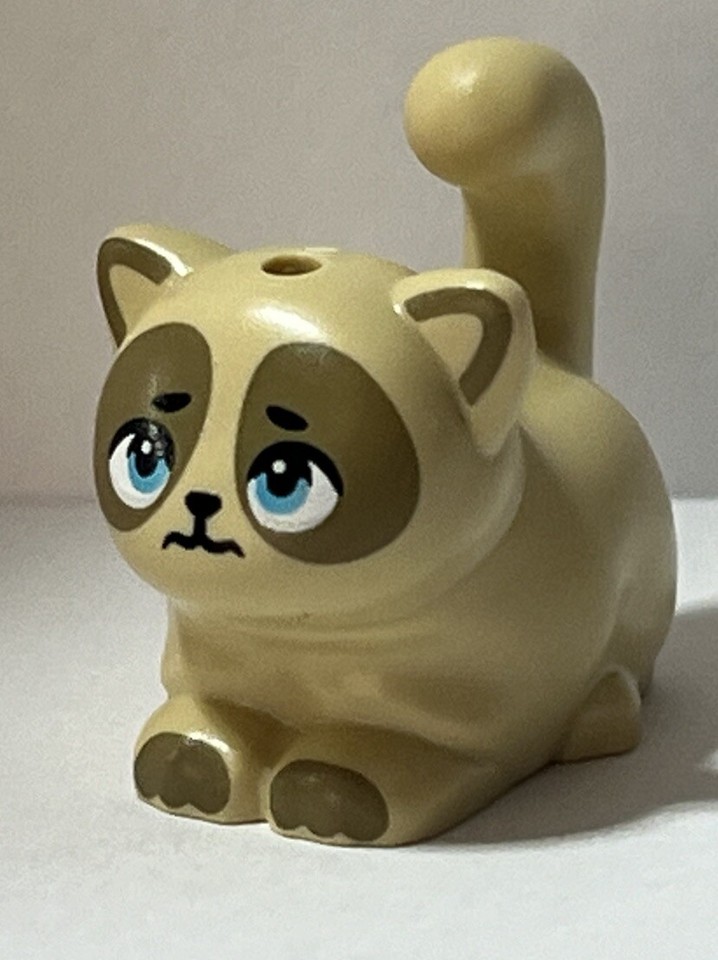 NEW LEGO POM Tan with Dark tan Markings Cat Animal Friends 2652pb07 ...