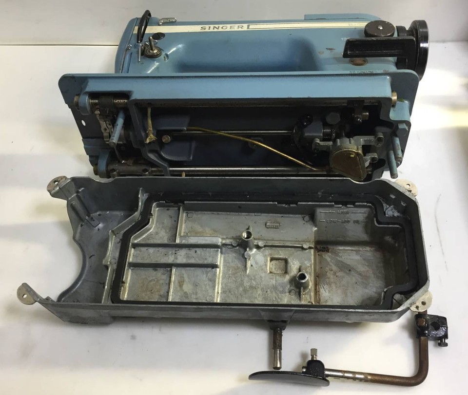 SINGER Blue Champions 120u Industrial Sewing Machine Retro Vintage from ...