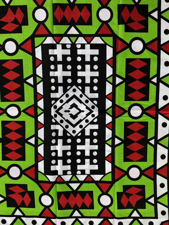 African fabric, Ankara fabric, samacaca samakaka fabric, green tribal ...