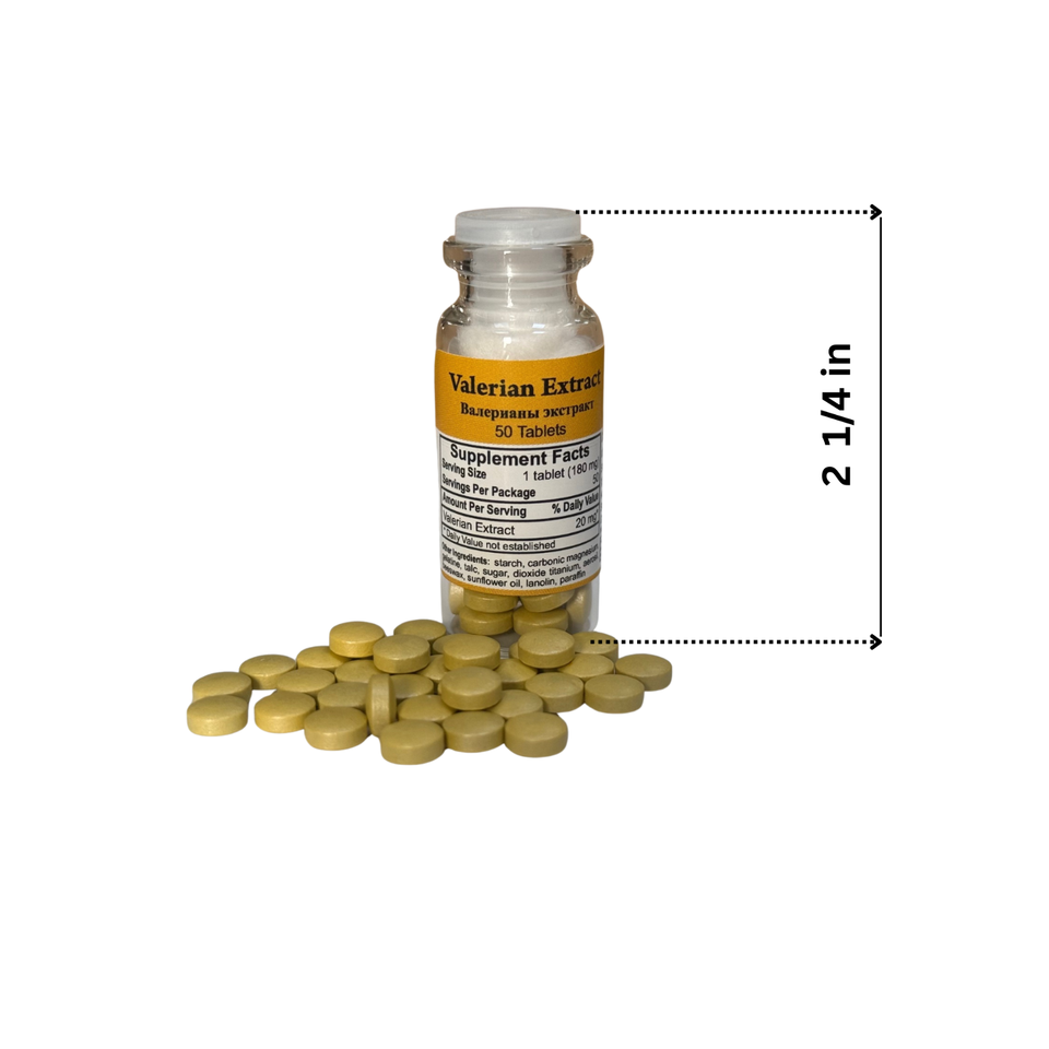 Valerian Root Extract 5 bottles x 50 Coated Tablets (20mg) Экстракт ...