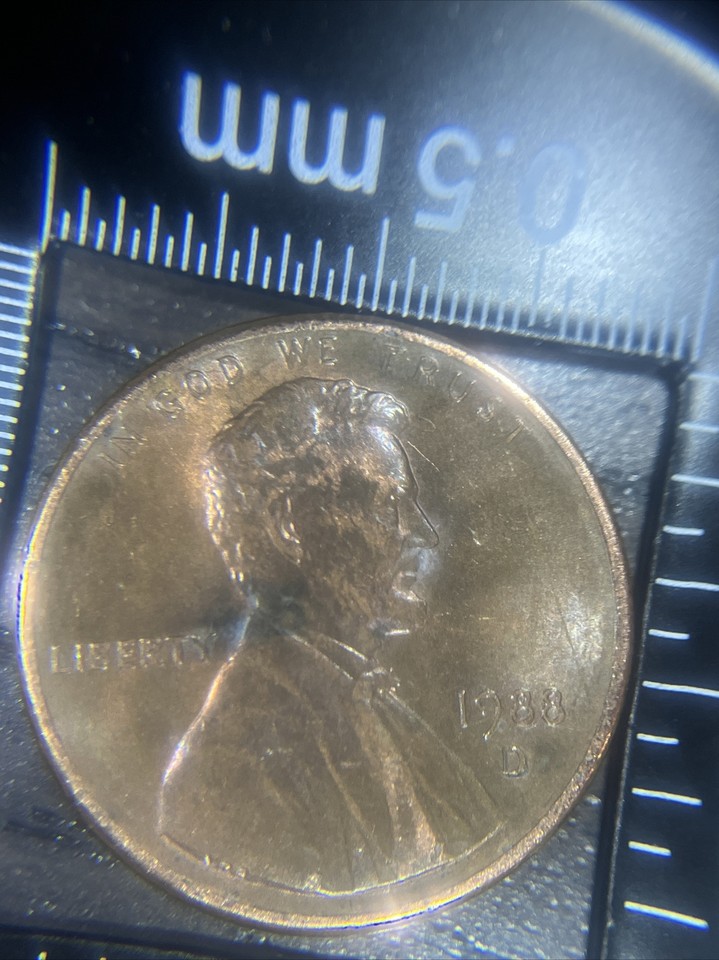 1988 D Wide "AM" RARE FG Transitional Error Lincoln Penny Cent | eBay