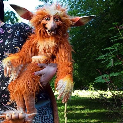 style: 2 Style - Scary Red Long-Haired Long-Mouthed Elf Ornament | eBay