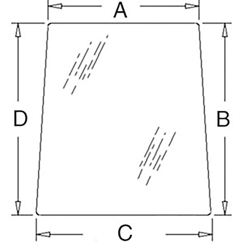 Glass 5182188 Fits Ford New Holland 7635 Tl100 Tl100A Tl70 Tl80 Tl80A ...