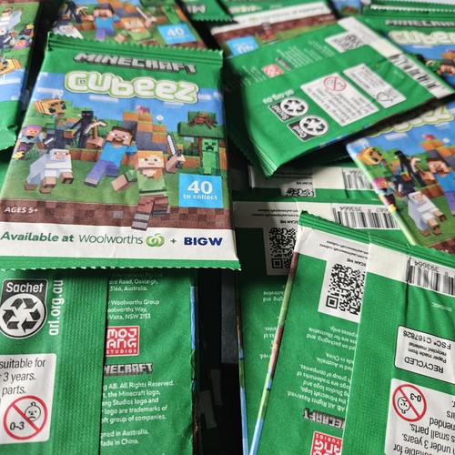 New Minecraft Cubeez 2025 Woolworths x130 Unopened Packs | eBay