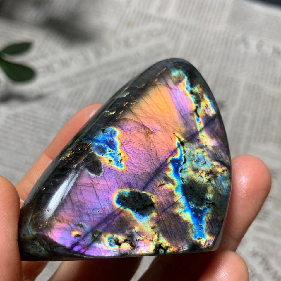 128g Natural Purple Light Labrador Quartz Crystal Stone Specimens ...