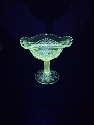 Compotes - Antique Black Glass Compote