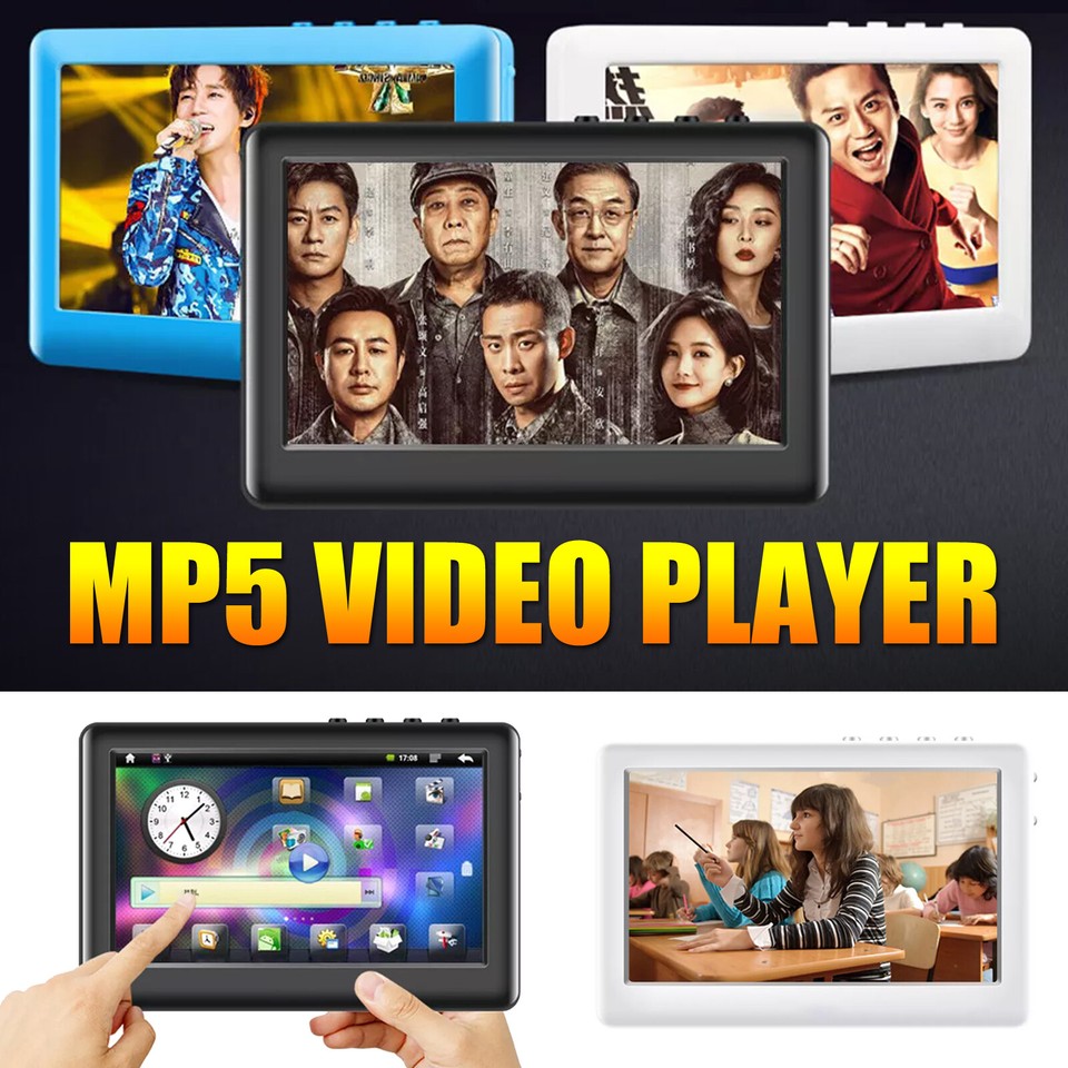 2024 MP4 MP5 Video Player 4.3" Touch Screen MP3 Music Small Tablet ...