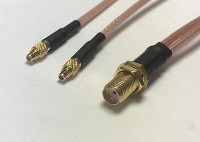 12 Inch SMA Female To 2X Split MMCX Male RG316 Coax Cable Splitter Fast ...