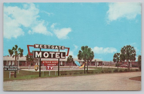 Perry FL Westgate Motel Florida Street View Swimming Pool Postcard | eBay