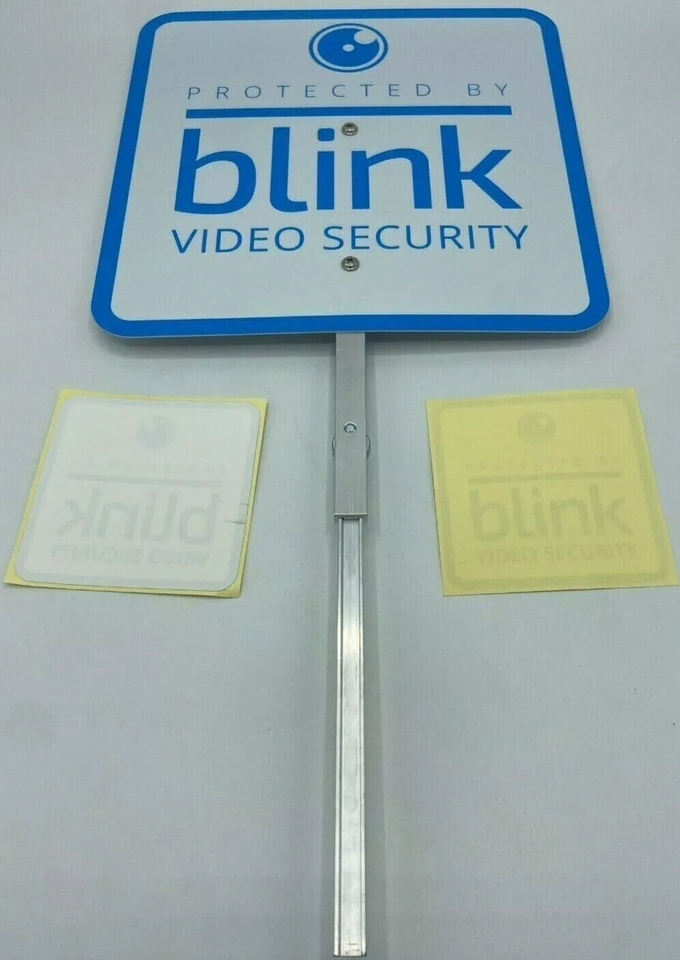 Blink Aluminum Stake Yard Sign Protected by Video Security wit Two ...
