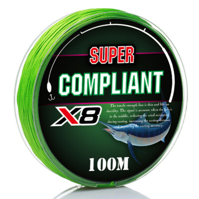 100M 8 Strands Super Strong Fishing Line Abrasion Resistant PE Line ...