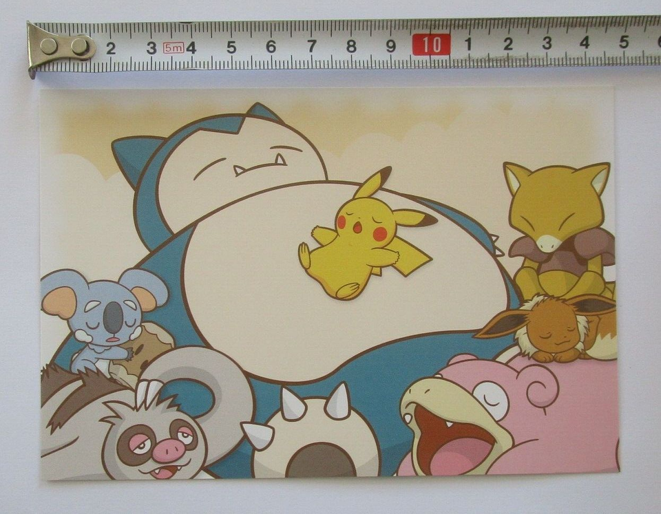 Snorlax Slowpoke Abra Pikachu Postcard 2021 Pokemon Center Japan | eBay
