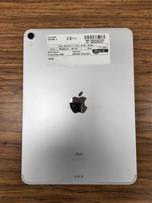 As Is Apple iPad Pro 11'' 1st Gen. 64GB A2013 Wi-Fi + Data Silver For ...