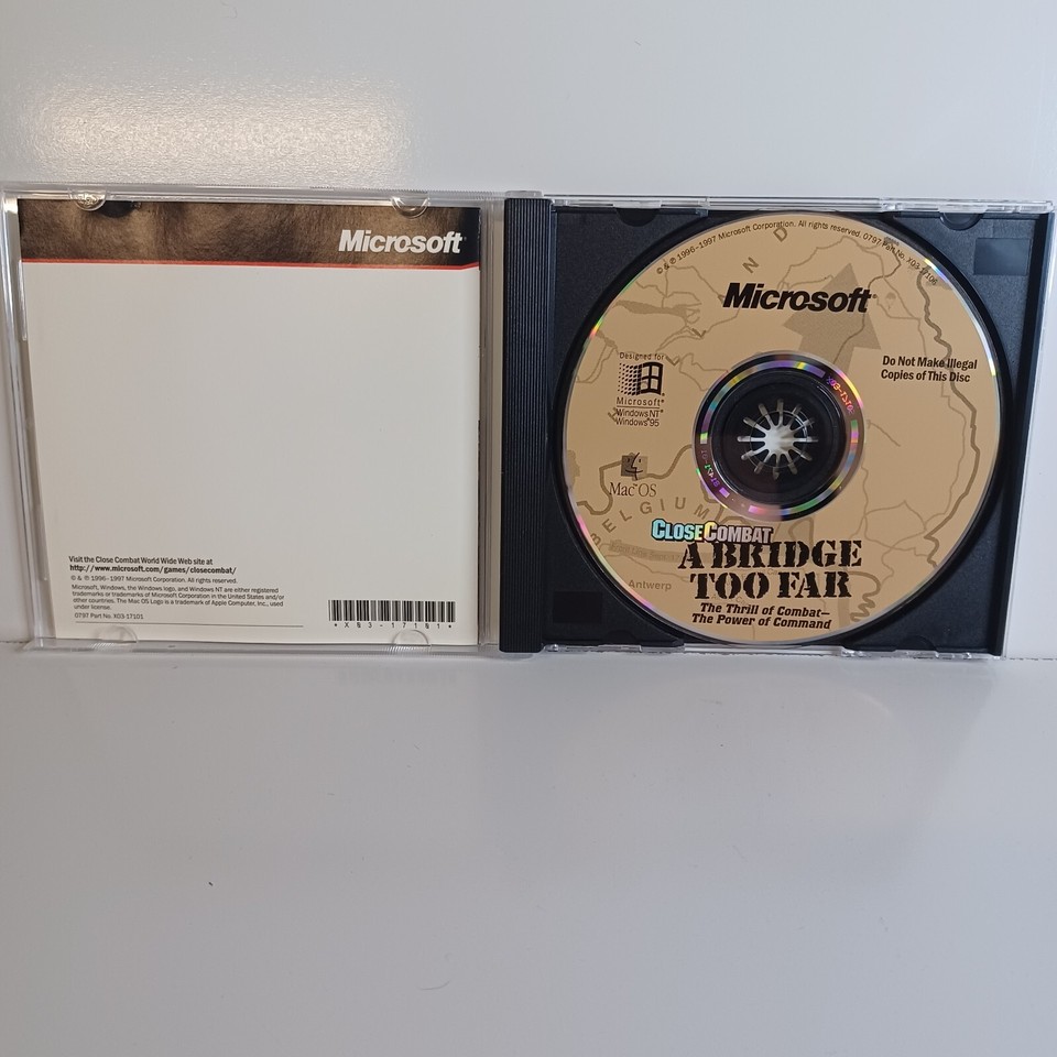 Close Combat A Bridge Too Far PC CD-ROM Game Win/MAC 1997 WWII Shooter ...