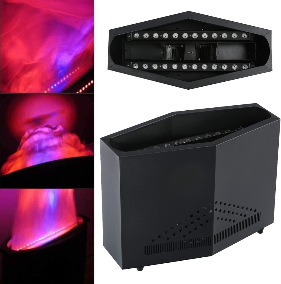 Electronic LED Fake Fire Artificial Flame Double Blower Halloween Night ...