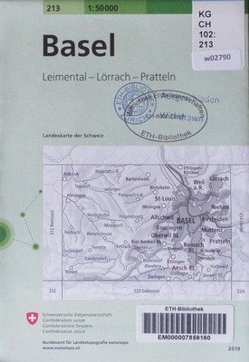 Basel. Leimental - Lörrach - Pratteln. Landeskarte der Schweiz; Bl. 213 ...