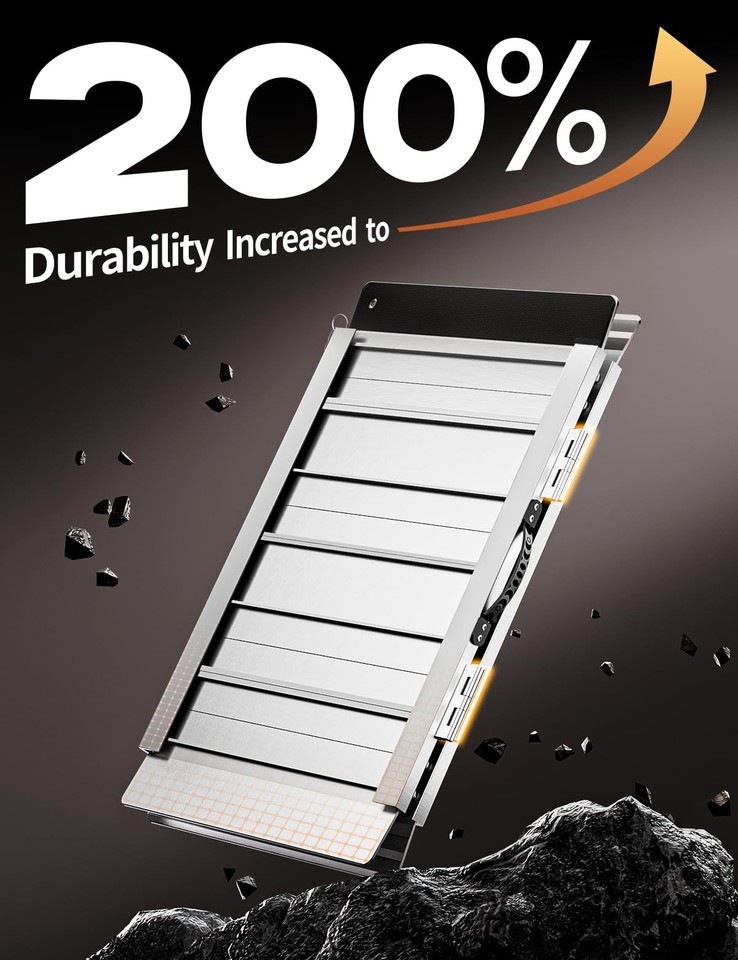 FACHNUO 2 Feet Portable Wheelchair Ramp, Non-Skid Aluminum Handicap ...