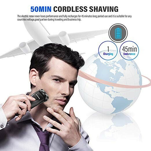 Flyco FS370US Waterproof Razor Rotary Electric Shaver Intelligent ...