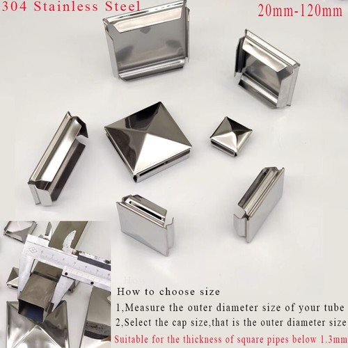 Rectangular Stainless Steel End Caps Blanking Plugs Tube Inserts Plug ...