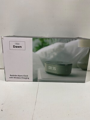 i-box Dawn 79233PI/17 Grey Portable Bedside Alarm Clock With Wireless ...