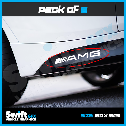 2 x AMG Mercedes Benz Car Decals Stickers German Auto Performance ...