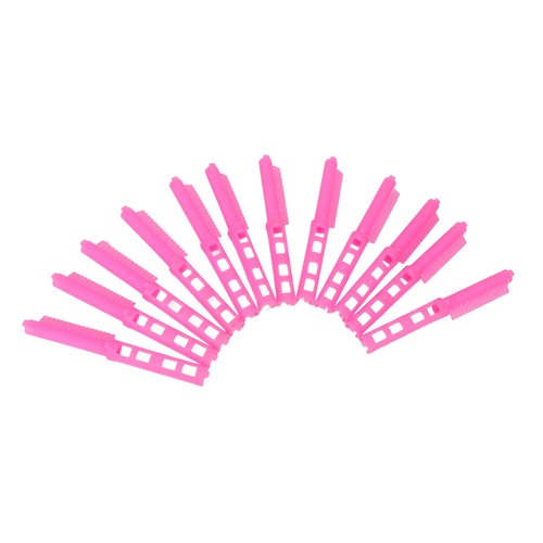 (Rose Red)12x Hair Root Perm Rods Hollow Hair Perm Clip Hair Styling ...