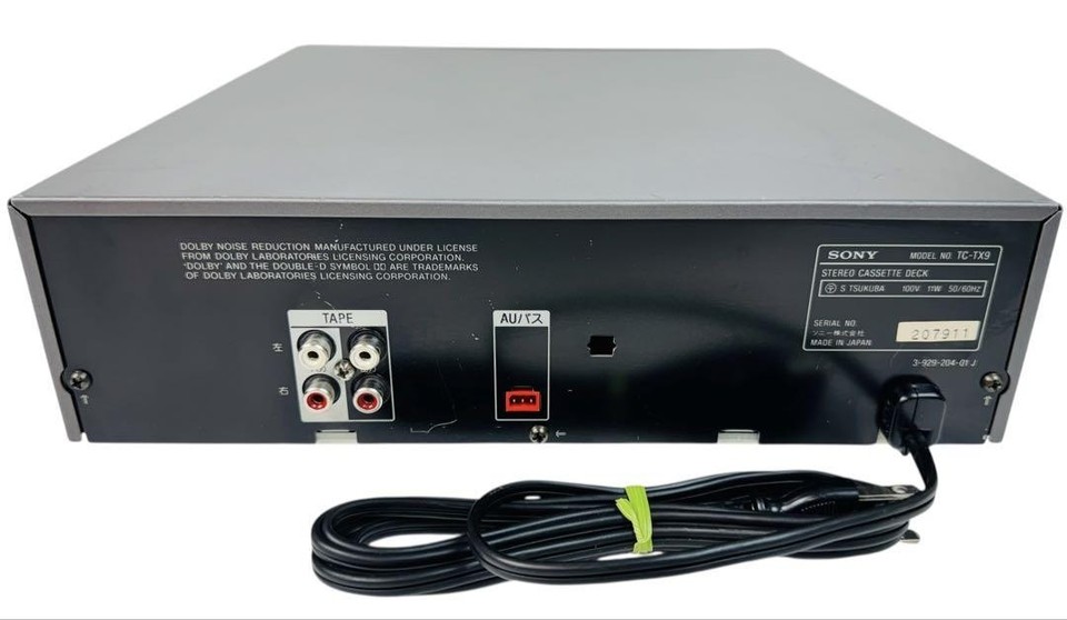 Sony Tc-Tx9 Stereo Cassette Deck Recorder Auto Reverse Vintage Audio ...