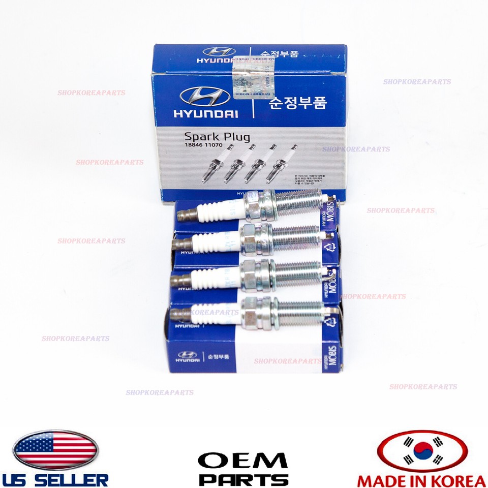 Genuine Spark Plugs Set 4 pcs OEM VARIOUS HYUNDAI KIA 1884611070 | eBay