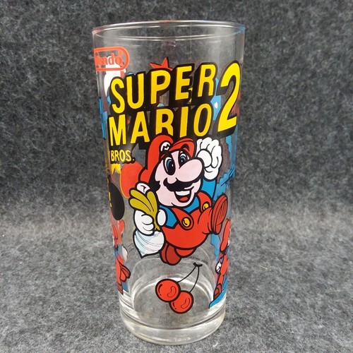 Vintage 1989 Super Mario Bros 2 Nintendo NES Era Promotional Glass ...