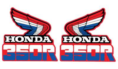 1985 HONDA XR 350 TANK DECAL SET VINTAGE MOTOCROSS AHRMA | eBay