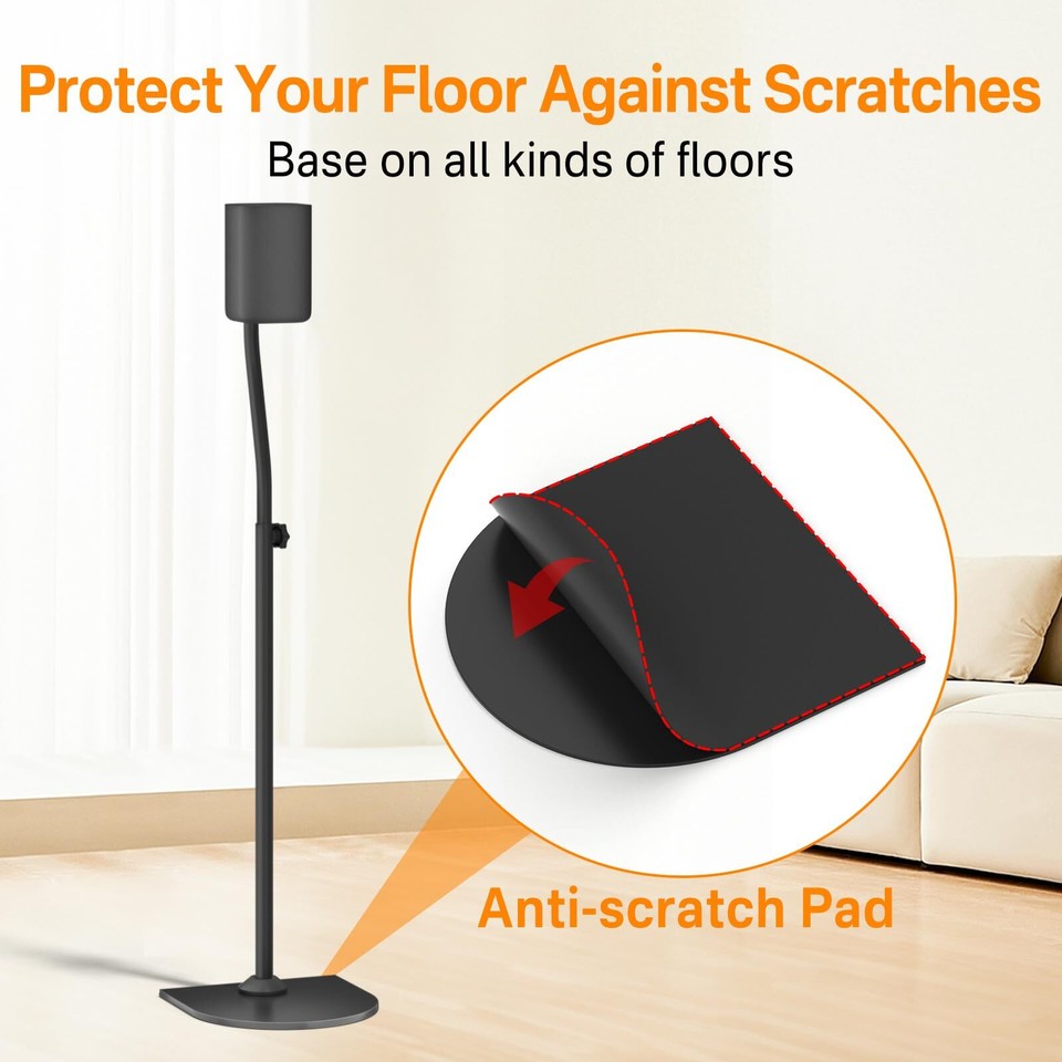 Universal Surround Speaker Stands Pair of Height Extend 33 to 42 ...