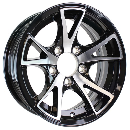eCustomrim Aluminum Trailer Wheel 15X5 15 Inch Rim Black and Machined 5 ...