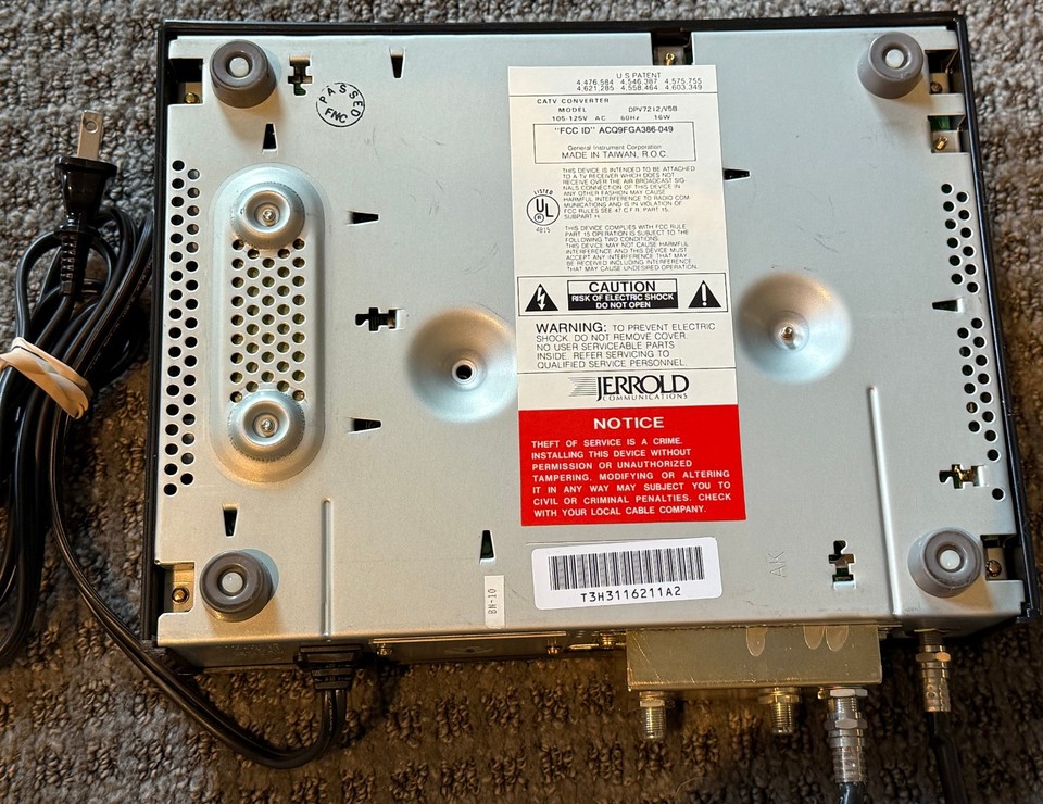 Vintage General Instrument Jerrold Impulse Cable Box CATV Model DPV7212 ...