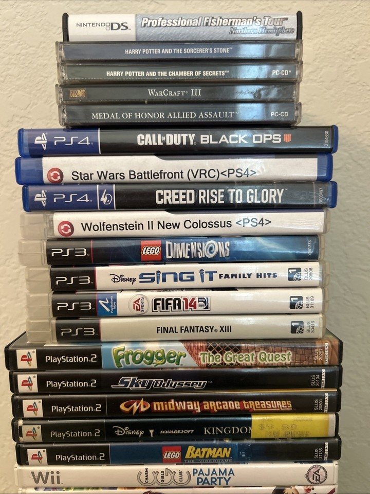 Video Game Mixed Game Lot Of 34 Games! PS4, PS3, PS2, Wii, Xbox, PC ...