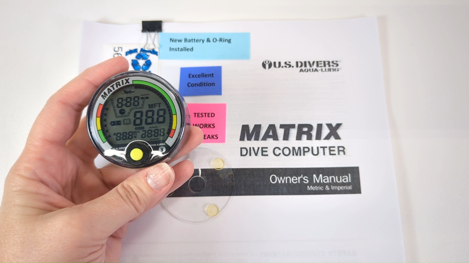 US Divers / Aqua Lung Matrix Computer Subacqueo Puck Con Manuale | eBay