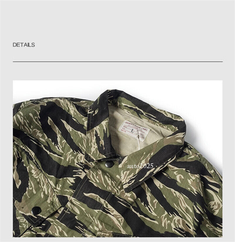 Non Stock Tiger Stripe Camo Jacket Vietnam War Ripstop Tropical Combat Uniform | eBay