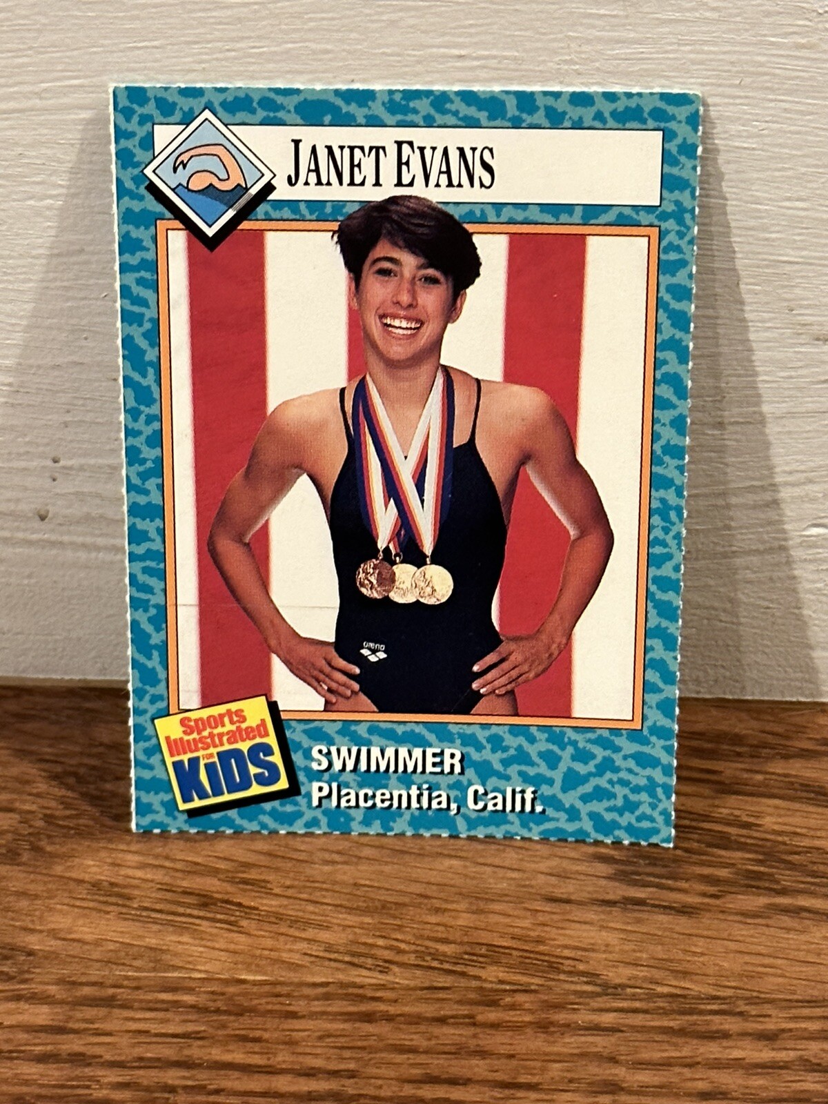 1989 Sports Illustrated for Kids JANET EVANS Rookie Card RC #21 Olympic ...