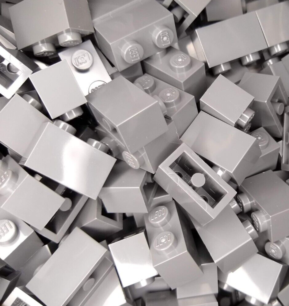 LEGO Brick #3004 x10 Lot Dark Bluish Gray Brick 1 x 2 Building NEW | eBay