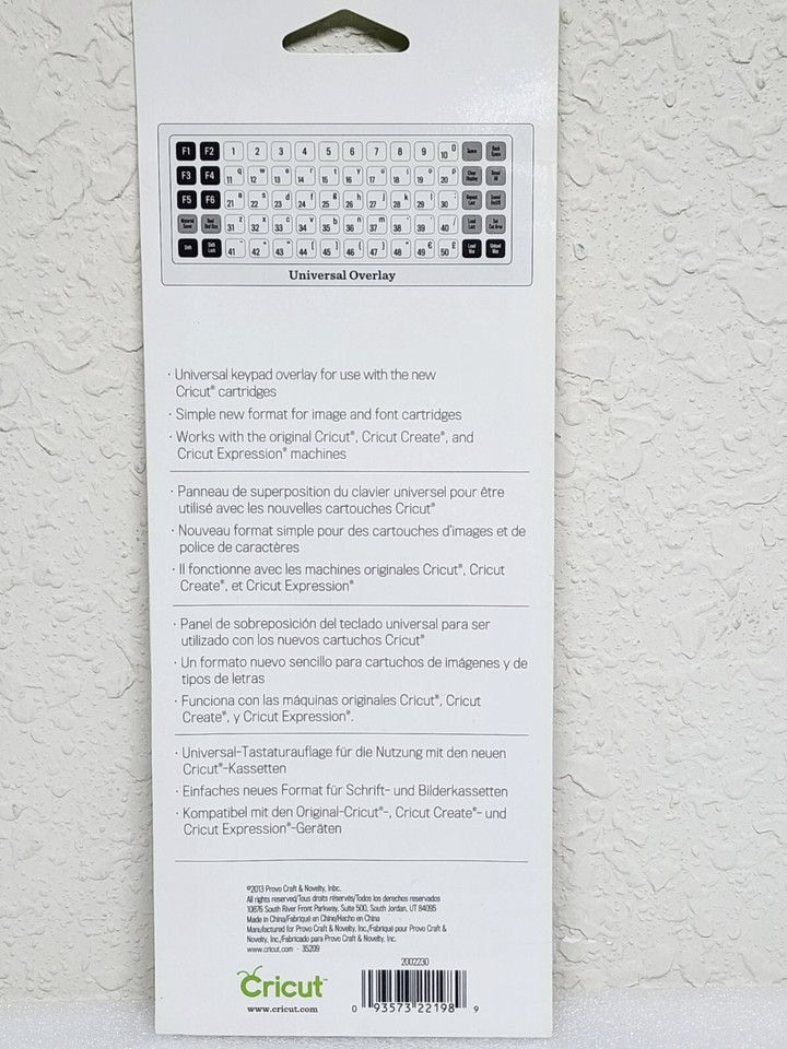 Cricut ORIGINAL! Universal Keypad Overlay 798804131593 | eBay