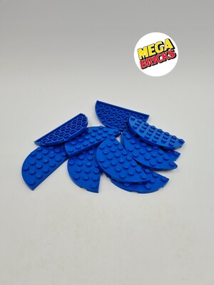LEGO LOT 10 X 1/2 CIRCLE PLATE 4X8 BR BLUE REF 22888 / 6186378 *NEUF ...