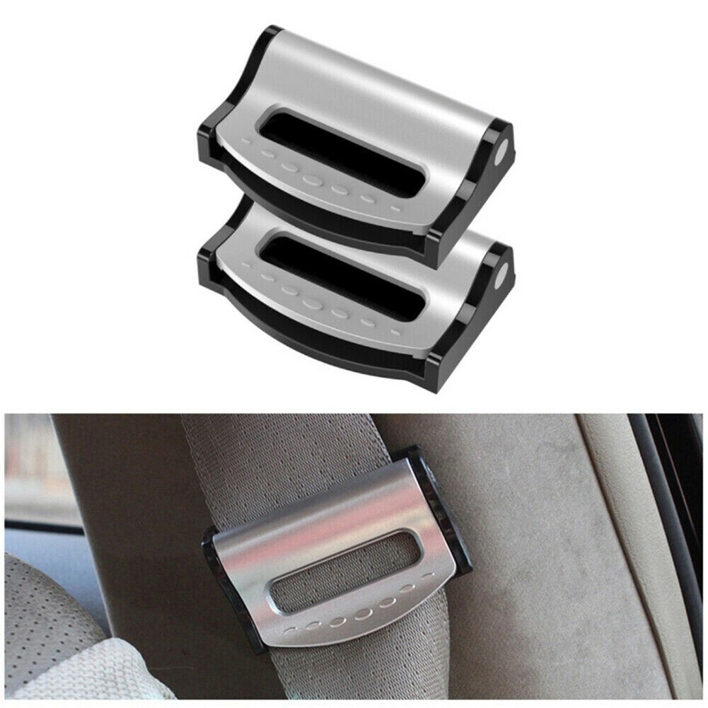 Practical Auto Seat Belt Holders Stopper Traveling (Silver) Adjustable ...
