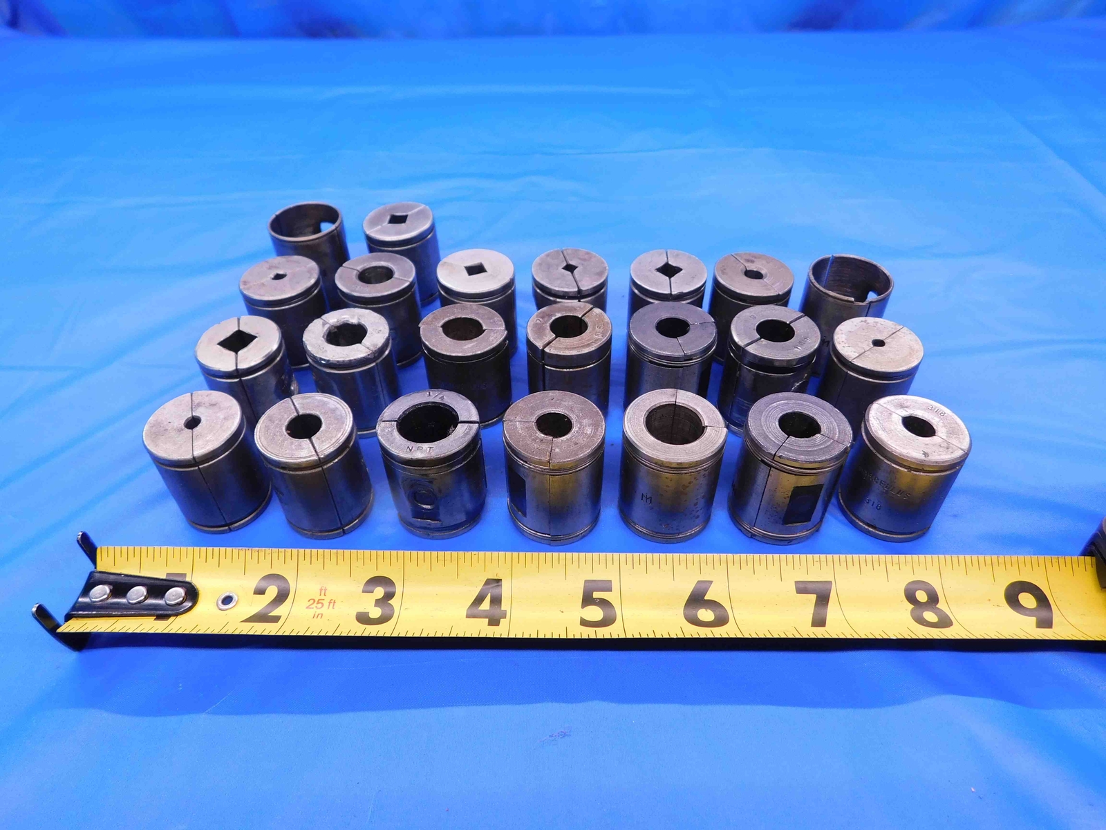 23 PCS TURRET LATHE DRILL BUSHING COLLETS 3/8 15/32 & 1/2 I.D. M-1252-M ...