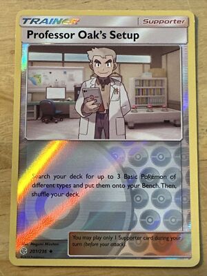 Oak's Setup - 201/236 - Reverse Holo - Cosmic Eclipse - NM/M - Pokemon ...