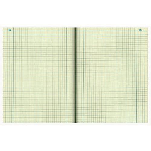 National Brand Computation Notebook, 4 X 4 Quad, Brown, Green Paper, 11 ...