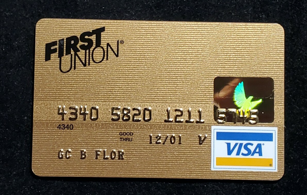 First Union Gold Visa credit card. Our cc1175 | eBay